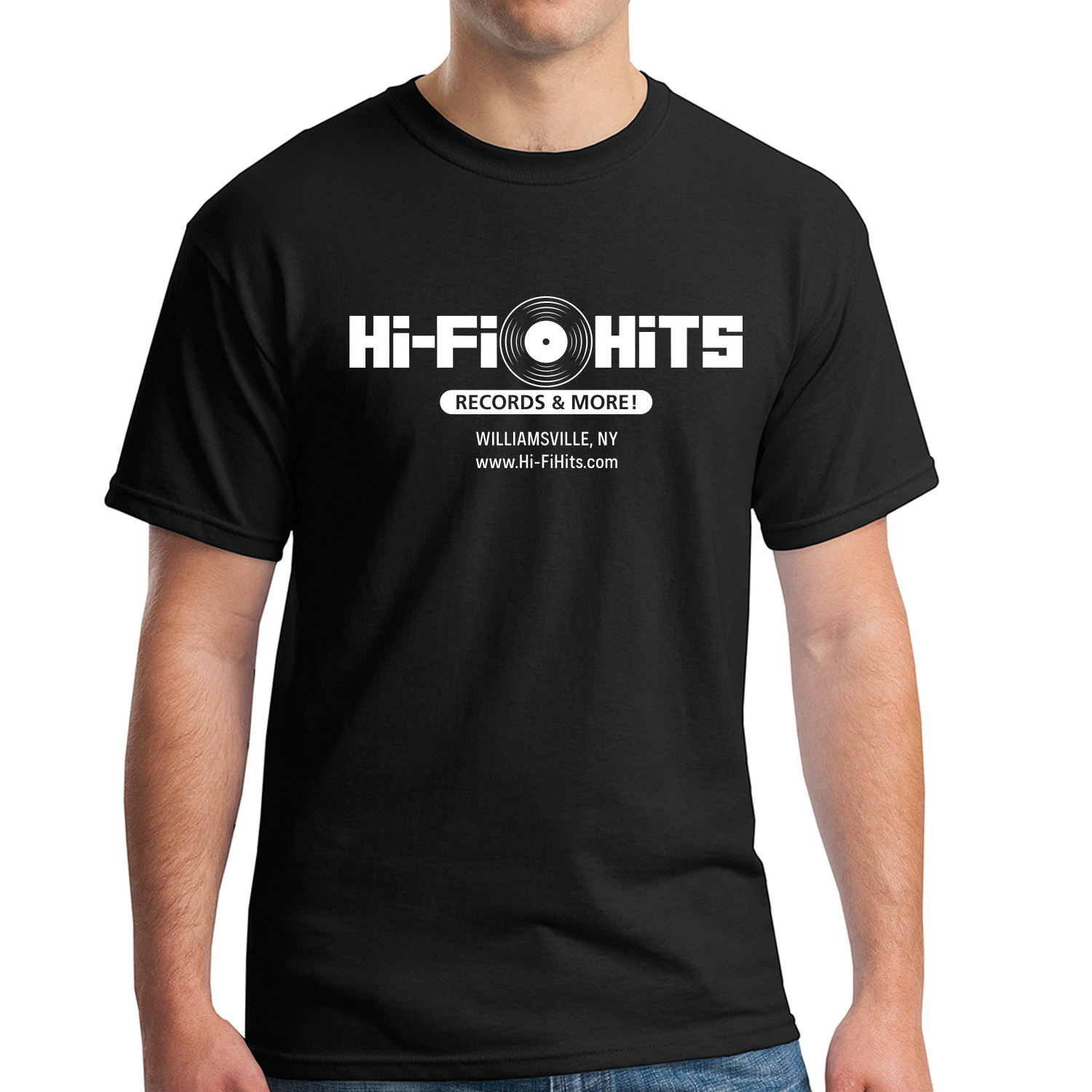 Hi-Fi Hits Logo - T Shirt (Black) - Hi-Fit Hits